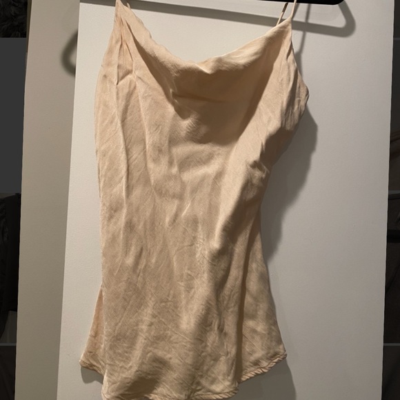 Zara | Tops | Pale Pink Satin Top | Poshmark